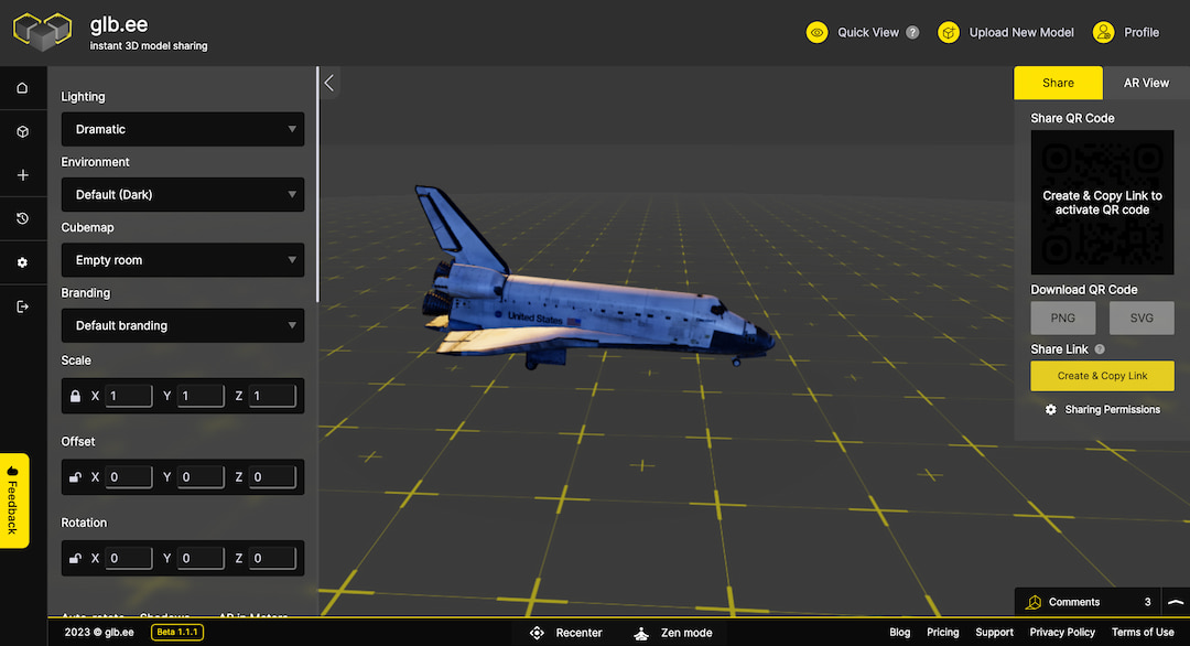 How to view a gLTF model for free – glbee