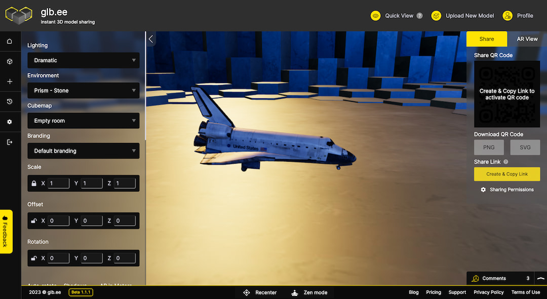 How to view a gLTF model for free – glbee