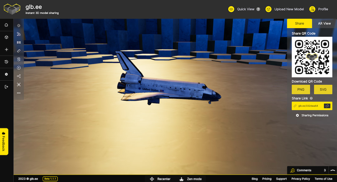 How to view a gLTF model for free – glbee
